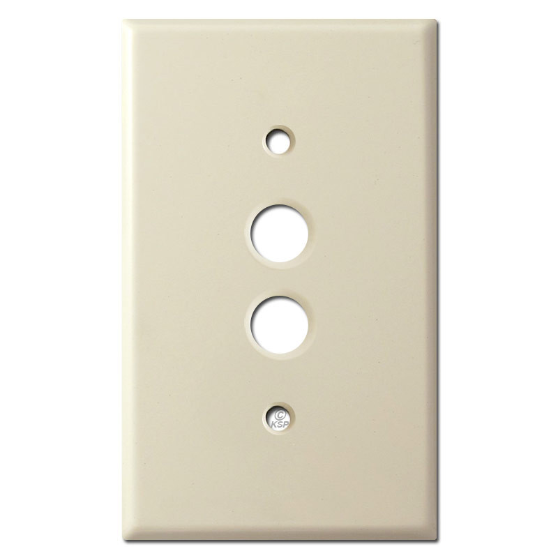 Single Push Button Wall Cover Plates - Dark Bronze