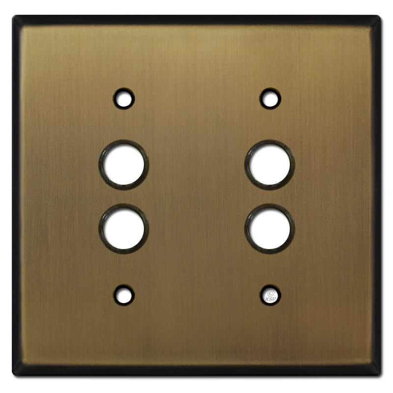 Antique Brass Push Button Switch Plates