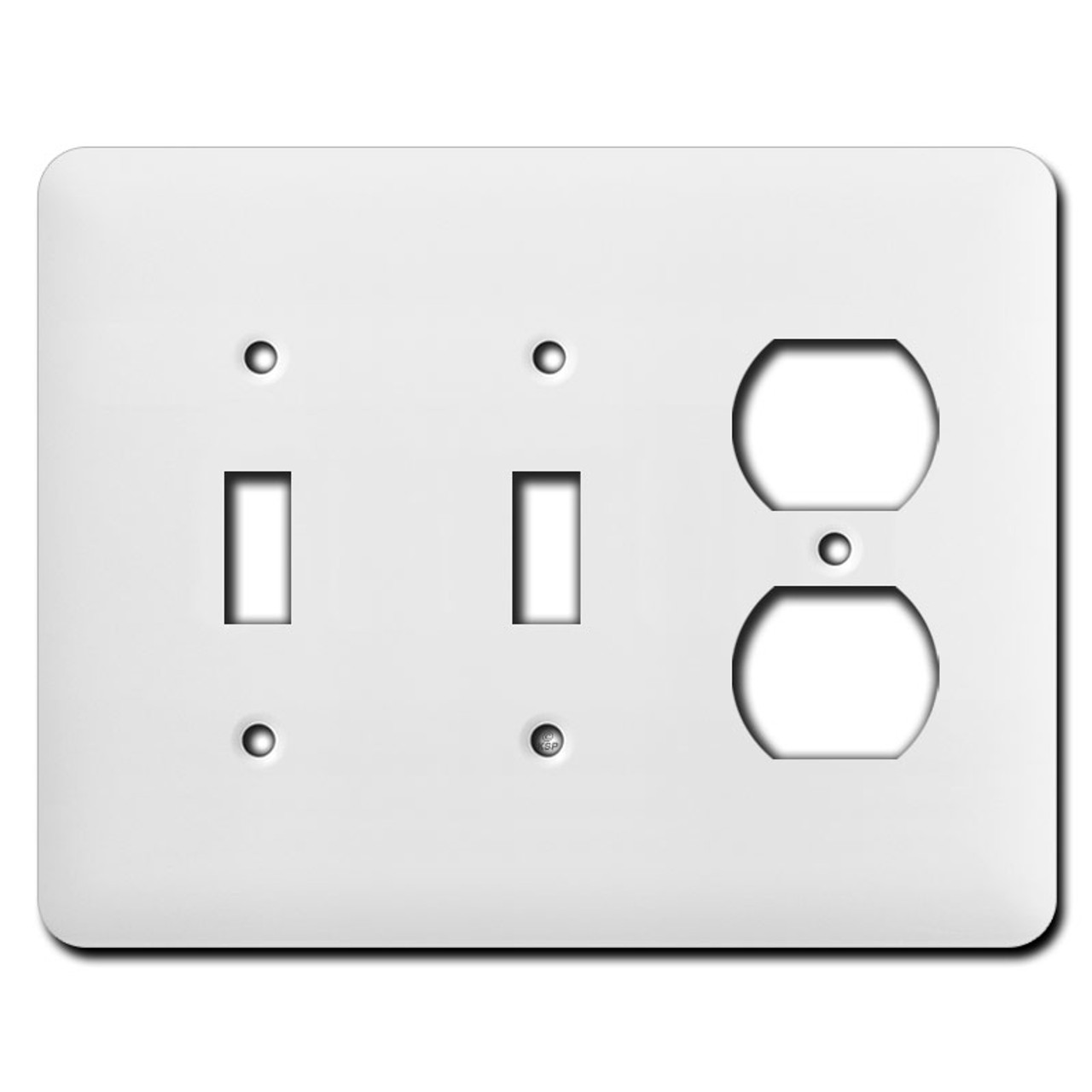 White Combo Duplex Receptacle And Toggle Switch