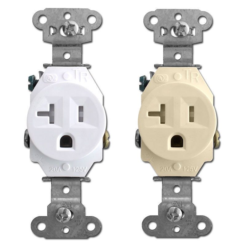Round Outlets & Single Receptacles - 15A & 20A Sockets