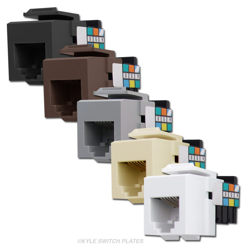 Leviton White RJ11 USOC Telephone Jack for QuickPort Frames