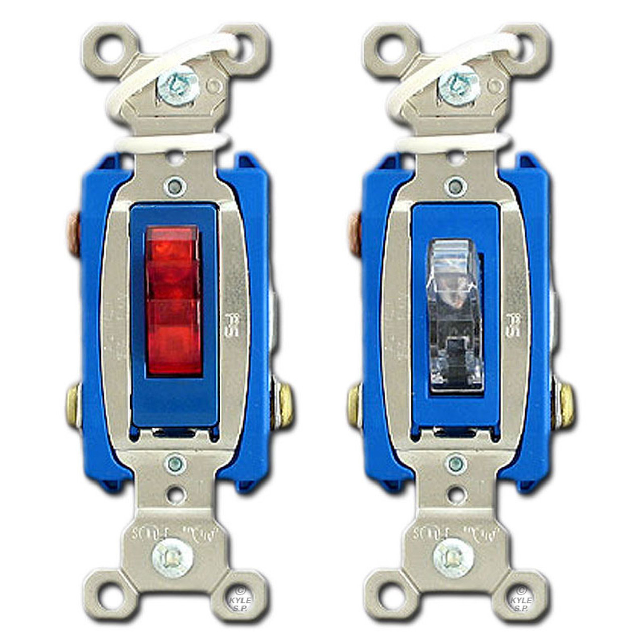 Pilot Light Switch - Toggle Illuminated When On - P&S PS15AC1-XPL