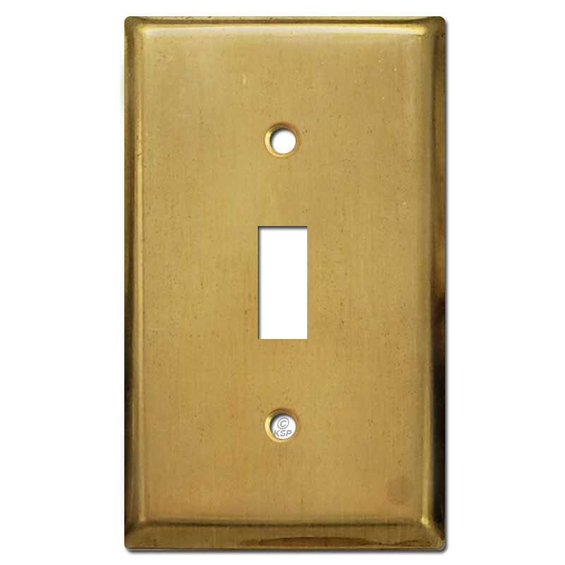 1 Toggle Light Switch Plates - Unfinished Raw Brass
