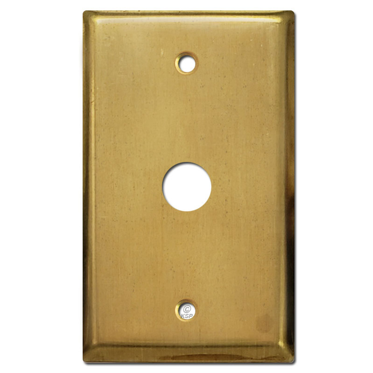 1 Decor 1 Pushbutton Wall Switch Plate Raw Brass