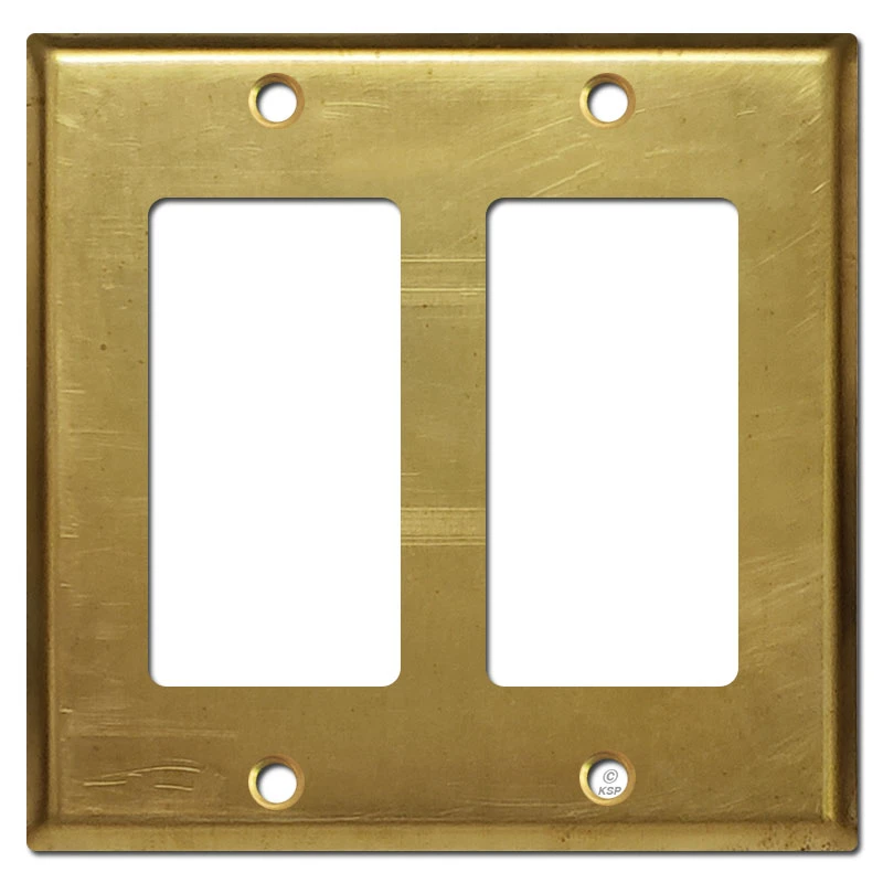 Raw Brass Light Switch Covers & Outlet Plates | Kyle Switch Plates