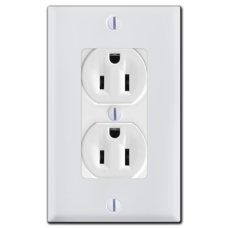 Decora Rocker to Duplex Outlet Insert for Light Switch Covers