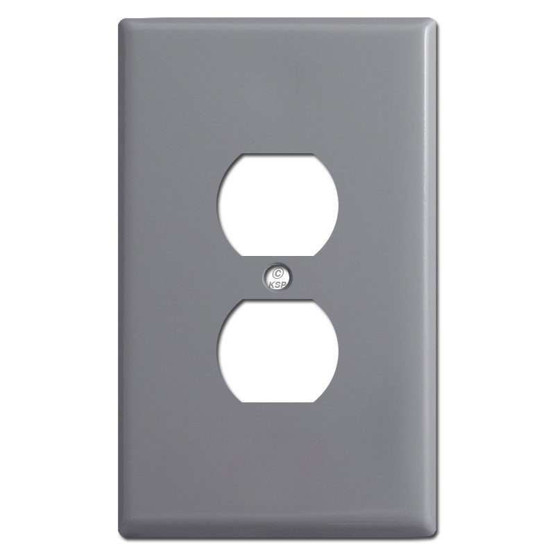 Gray Outlet Cover Plates for Electrical Sockets - Kyle Switch Plates