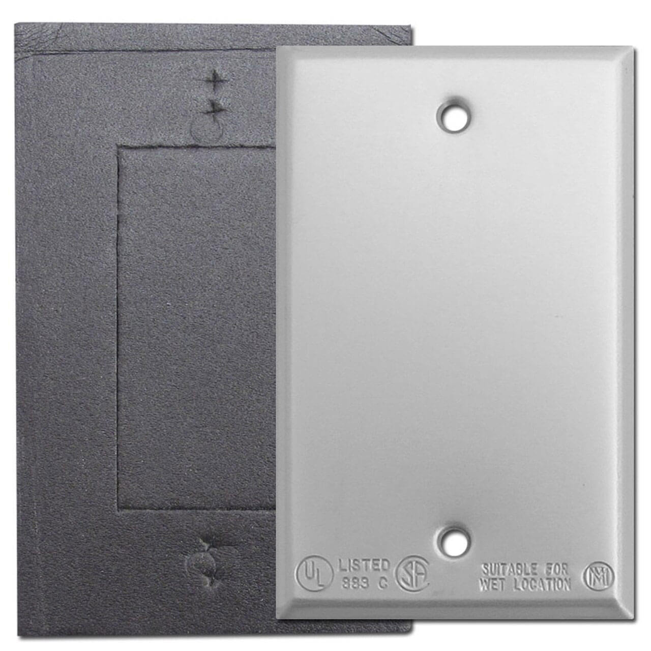 Weatherproof 3 Toggle Electrical Switch Plates - Aluminum