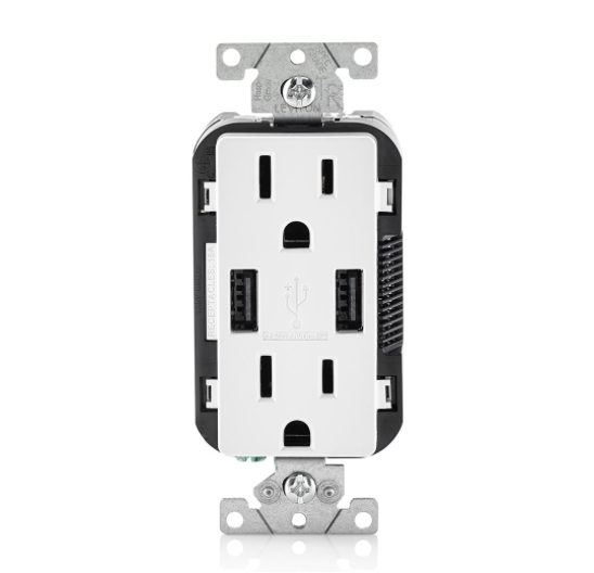 White Outlet Receptacles for Electrical Socket Cover Plates