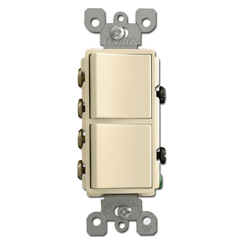 Ivory Combo Switches & Outlets - Stacked Electrical Switch