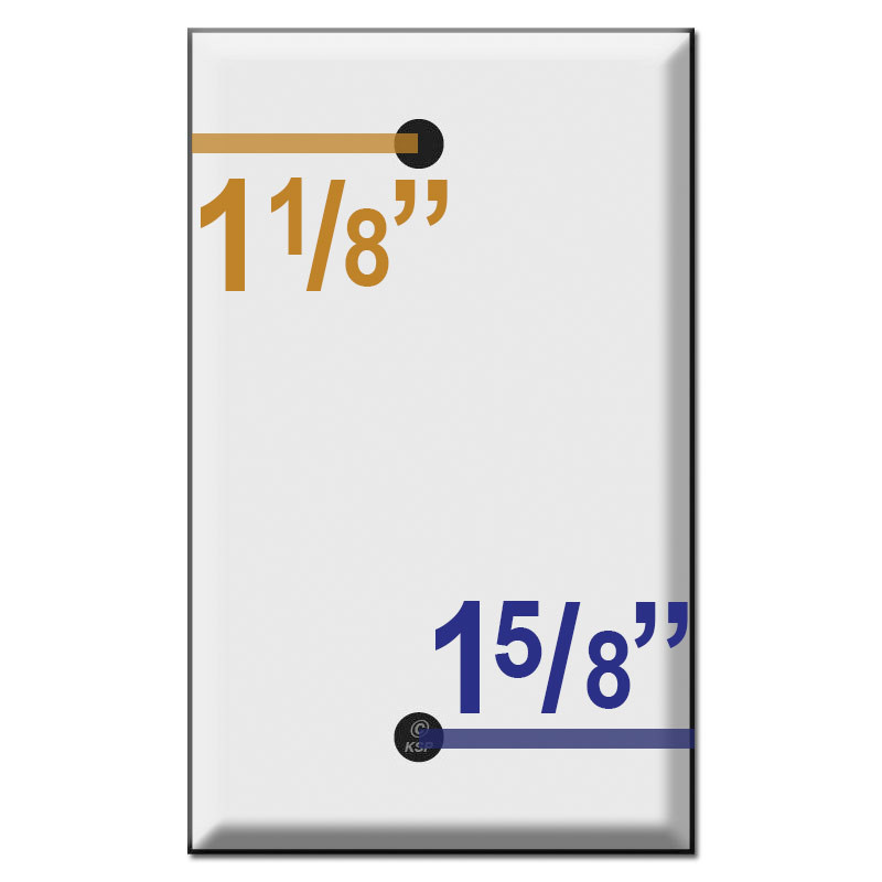Offset Half Narrow 1 Blank Wall Face Plates .25'' Trim