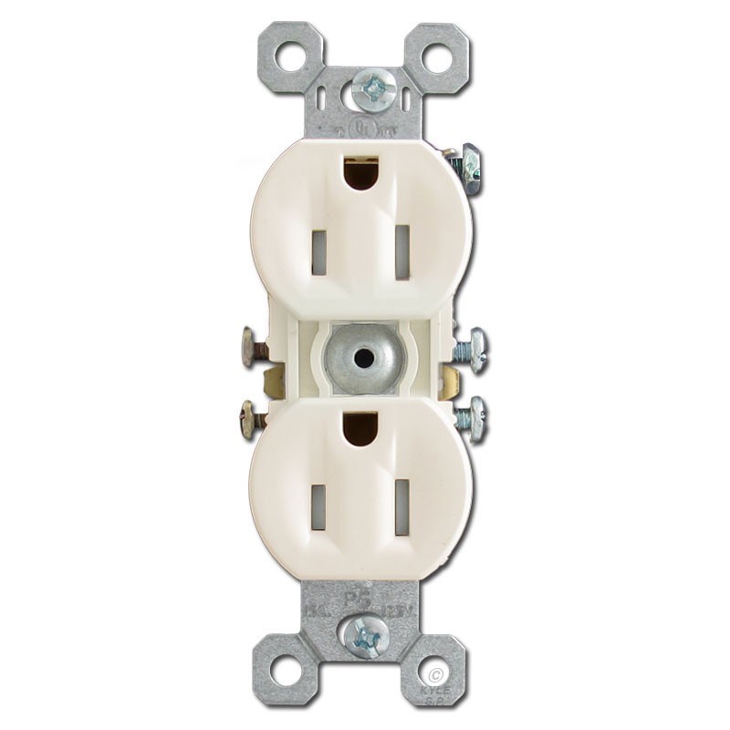 Almond Outlet Receptacles for Electrical Wall Plug Plates