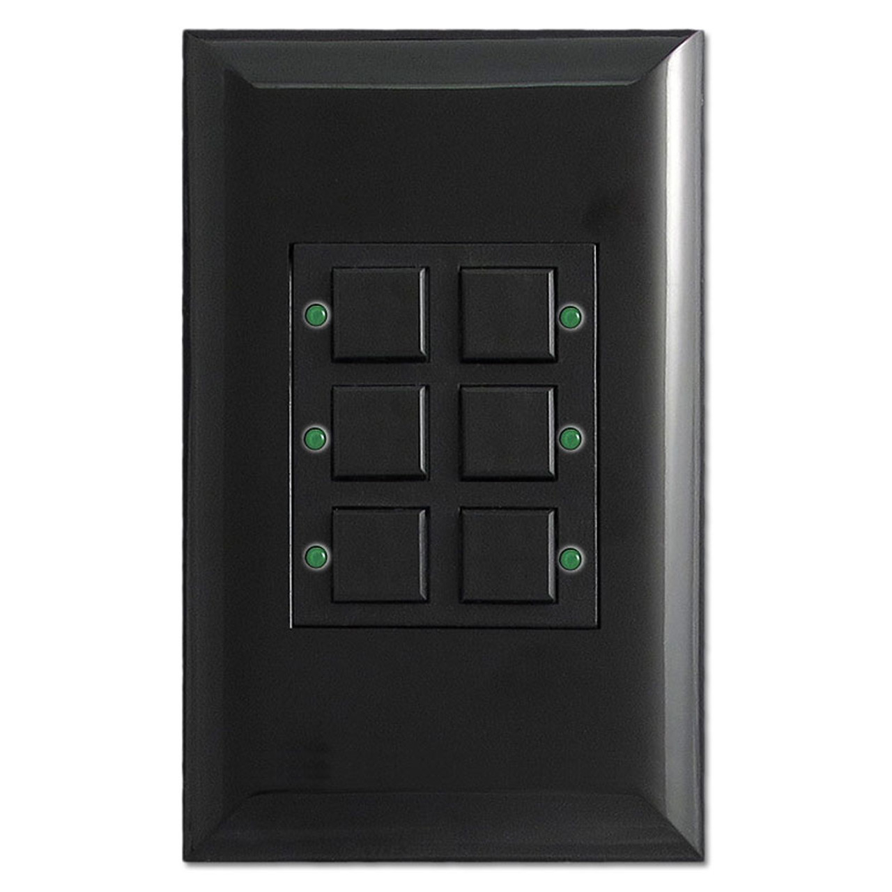 Low Volt Touchplate Led Classic 6 Button Pilot Light Switch White