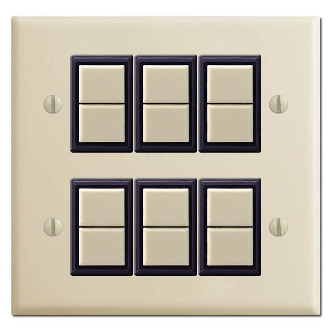 New Style Double Gang Low Voltage Wall Switch Plates For 2 Ge Switches