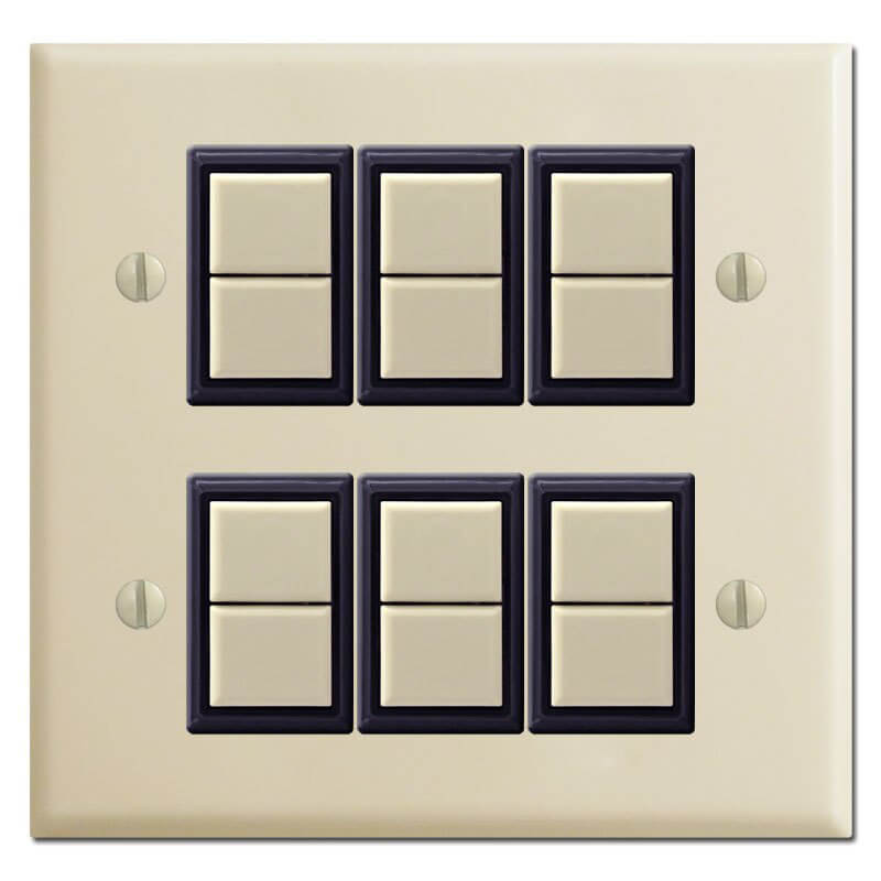 New Style Double Gang Low Voltage Wall Switch Plates for 2 GE Switches