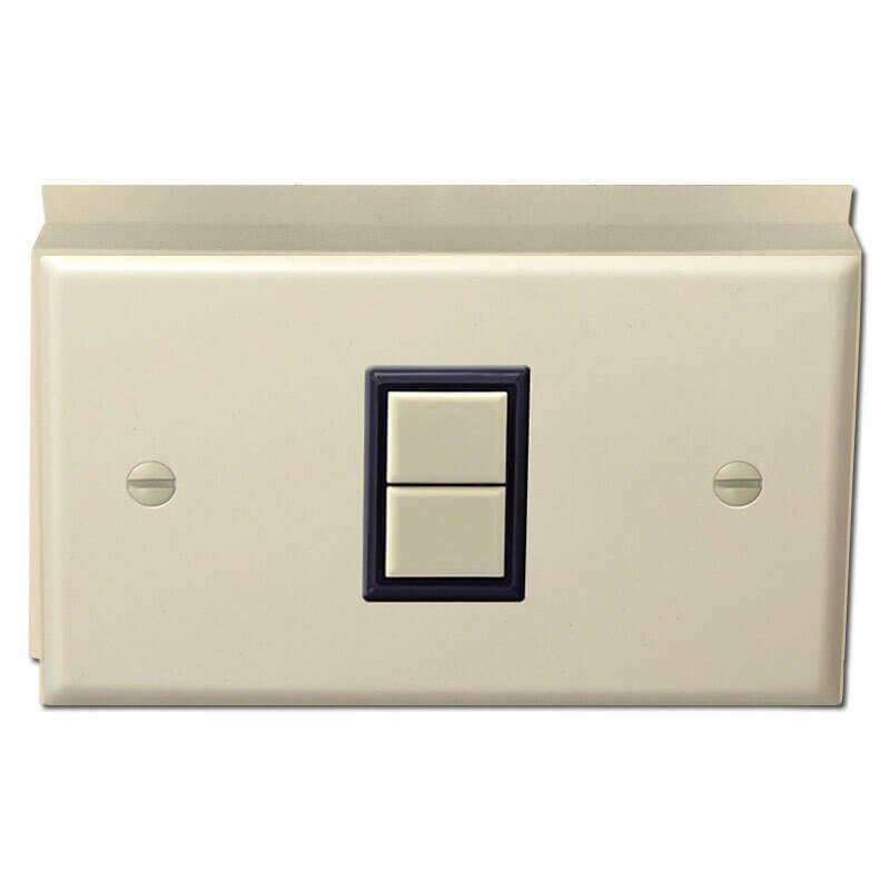 3 Switch GE Low Voltage Surface Mount Cover Unit - Ivory