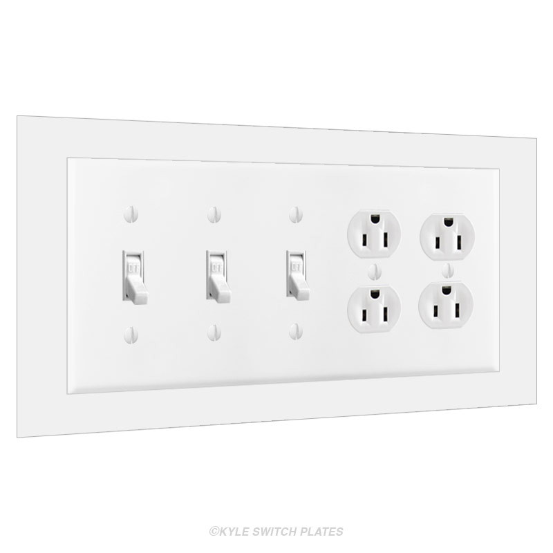 Jumbo 6'' x 6'' Light Switch Wall Plate Expander Extends Cover Size