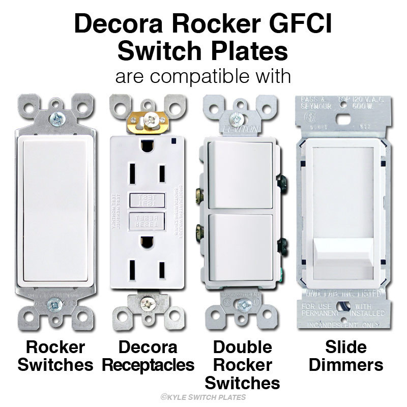 Toggle + GFI Decora Outlet Switch Plates - Raw Steel Paintable