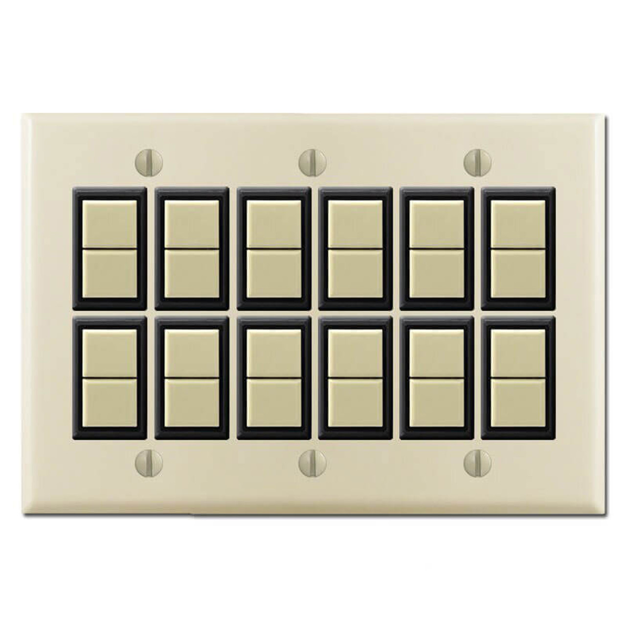 Ge Low Voltage 2 Gang New Style 8 Switch Cover Set White