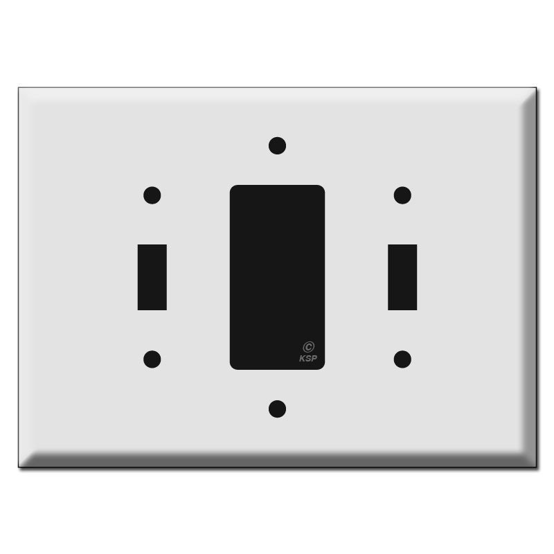 1 Toggle 1 Decora 1 Toggle Combo Light Switch Plate Covers - USA Made