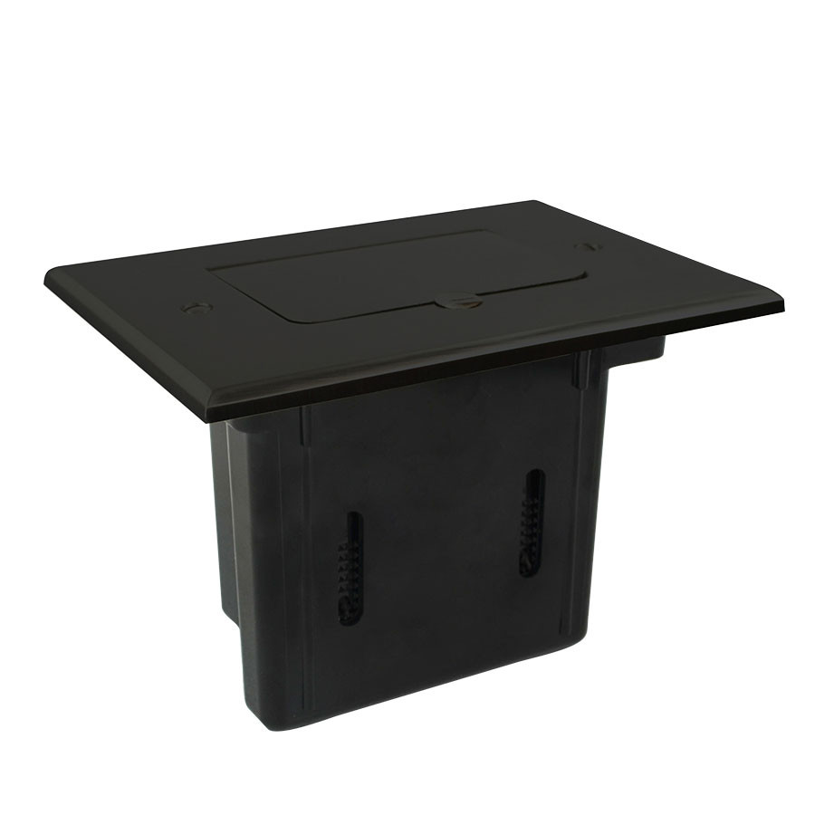 Floor Mounted Tamper Resistant Electrical Outlet & Nickel Cover Plate