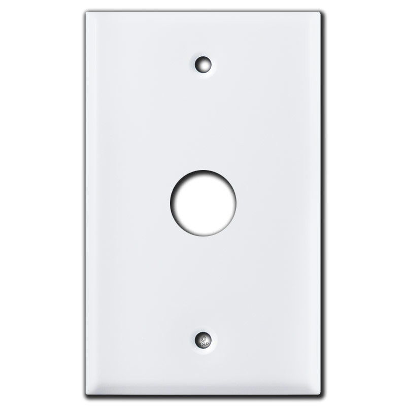 Bulkhead Connector .78'' Opening Wall Plate - White