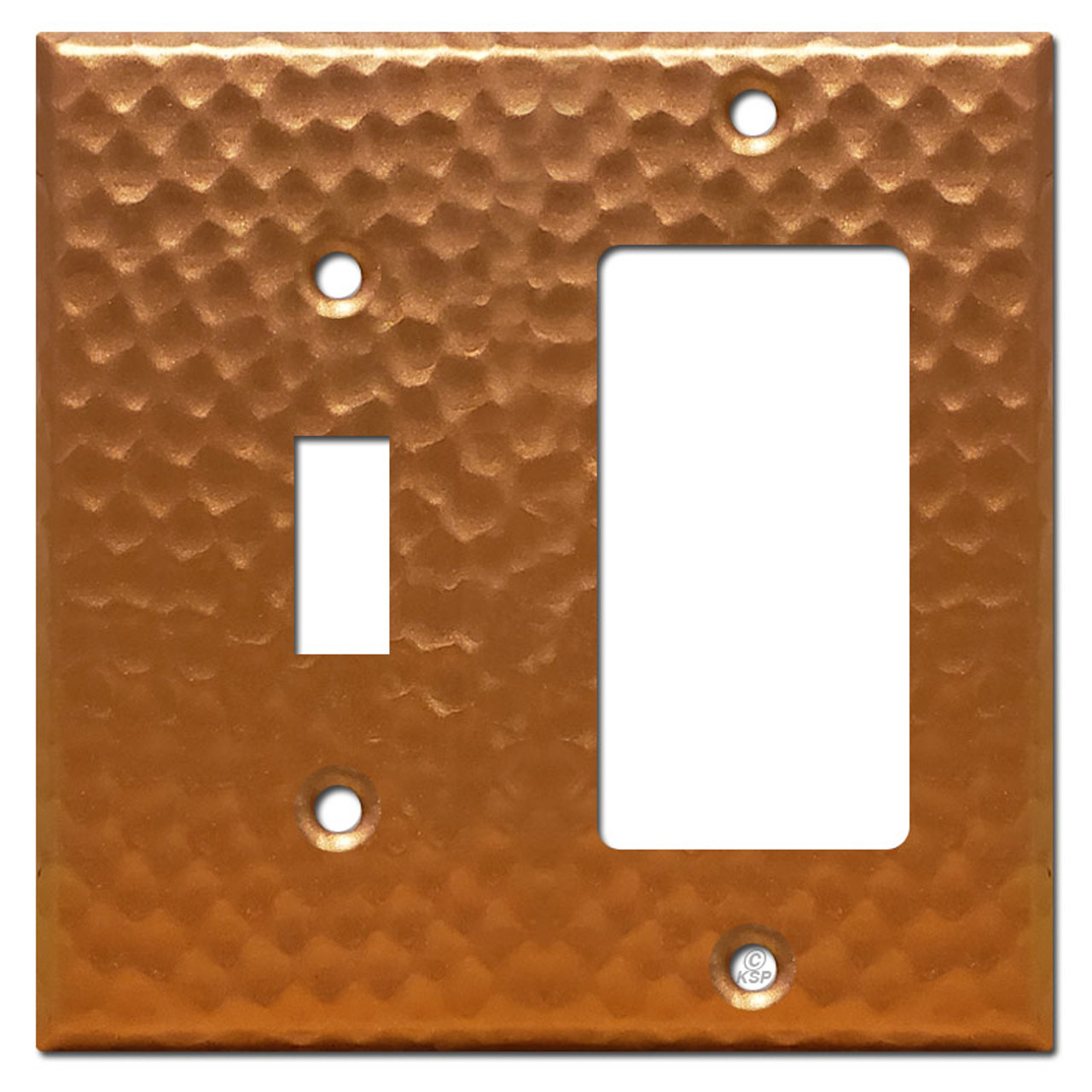 Combo 1 Decora 1 Toggle Light Switch Cover Hammered Copper Kyle