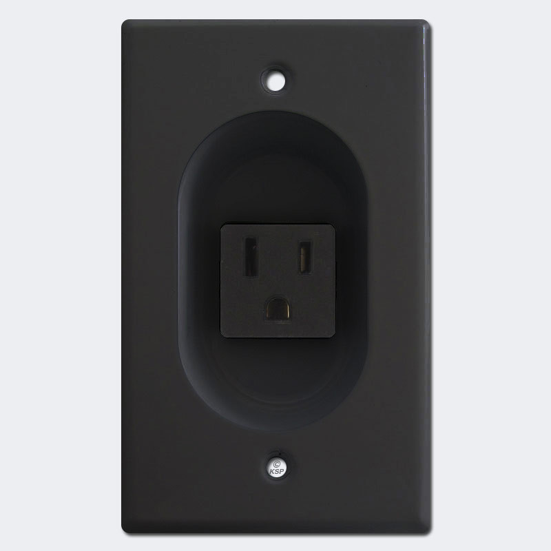 Recessed Outlet Receptacles, Deep Outlets for Flat Panel TV or Monitor