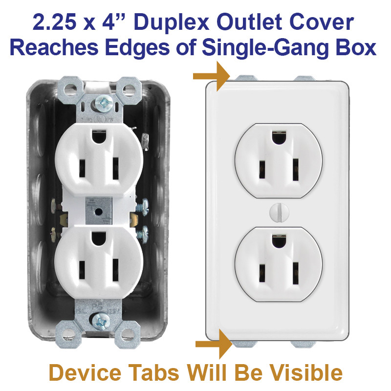 Short Narrow 4'' X 2.25'' Duplex Outlet Cover Plates