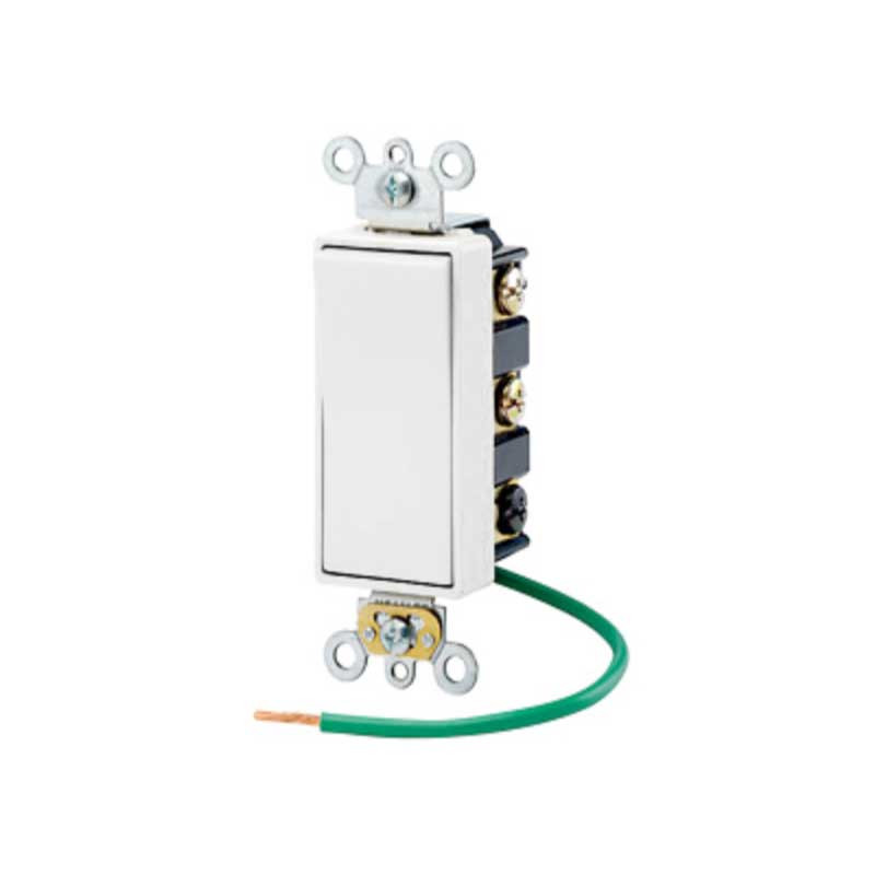 White DPDT Maintained Decora Rocker Switches
