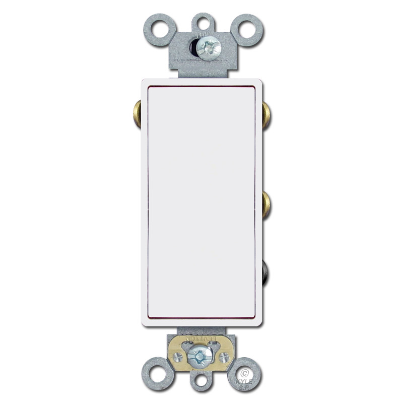 White DPDT Maintained Decora Rocker Switches