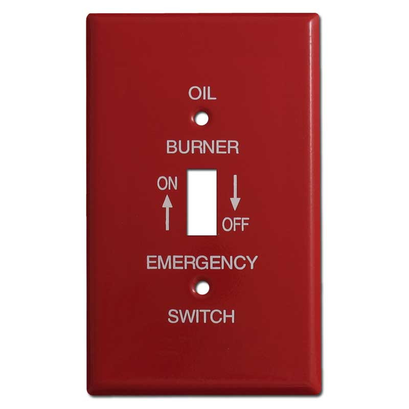 Emergency Switch Plate, Red Gas & Oil Burner Cover, GFCI Outlet Plates