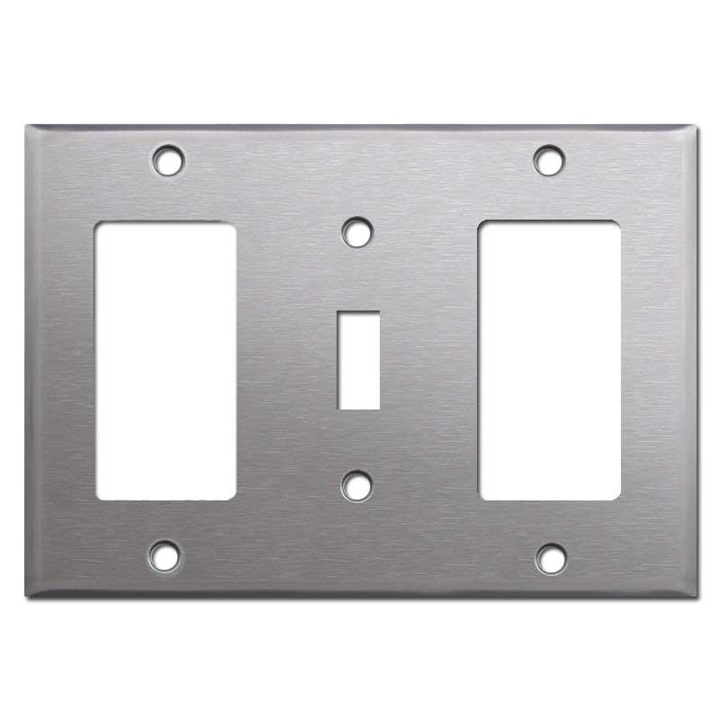 Decora Toggle Decora Switch Plate - Satin Stainless Steel