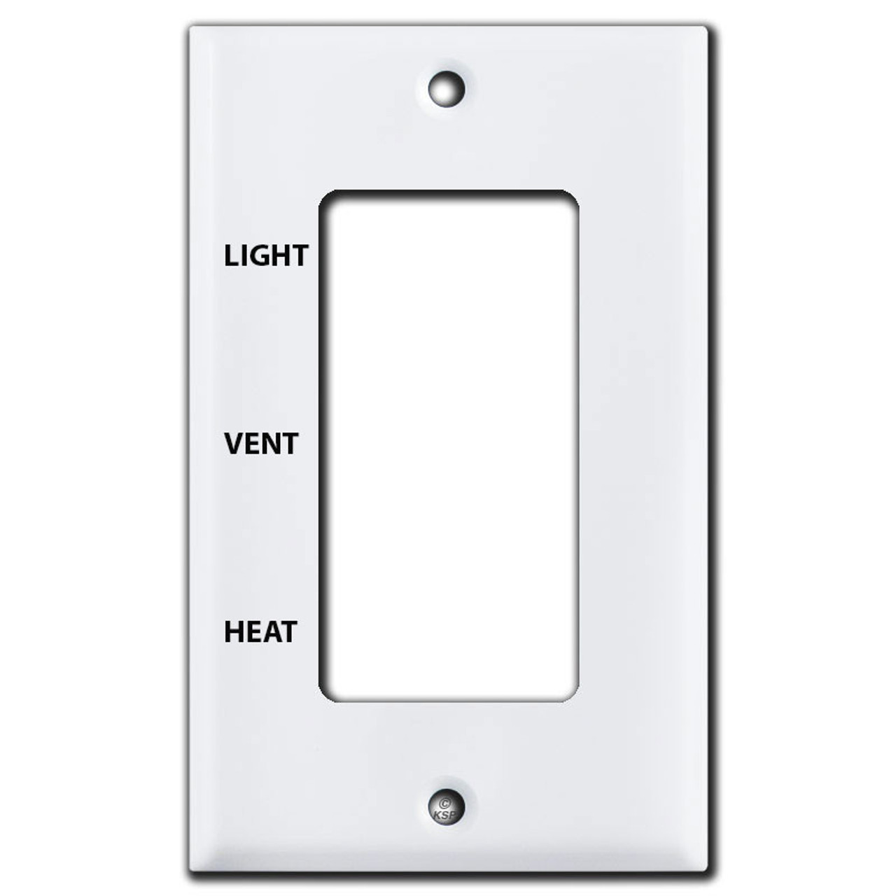 Light Vent Heat 3-Rocker Switch Plate - Lighting, Exhaust Fan, Heater