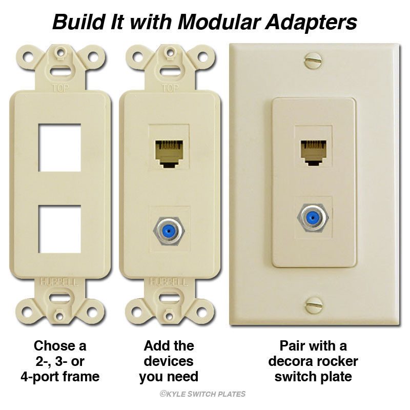 Ivory Snap-In Blank for Hubbell Frame | Kyle Switch Plates
