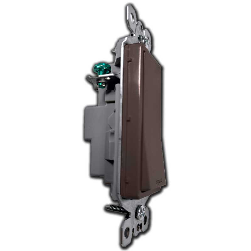 Brown Rocker Light Switch 15A | Kyle Switch Plates