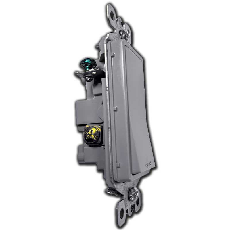 Gray 3 Way 15A Rocker Switch | Kyle Switch Plates