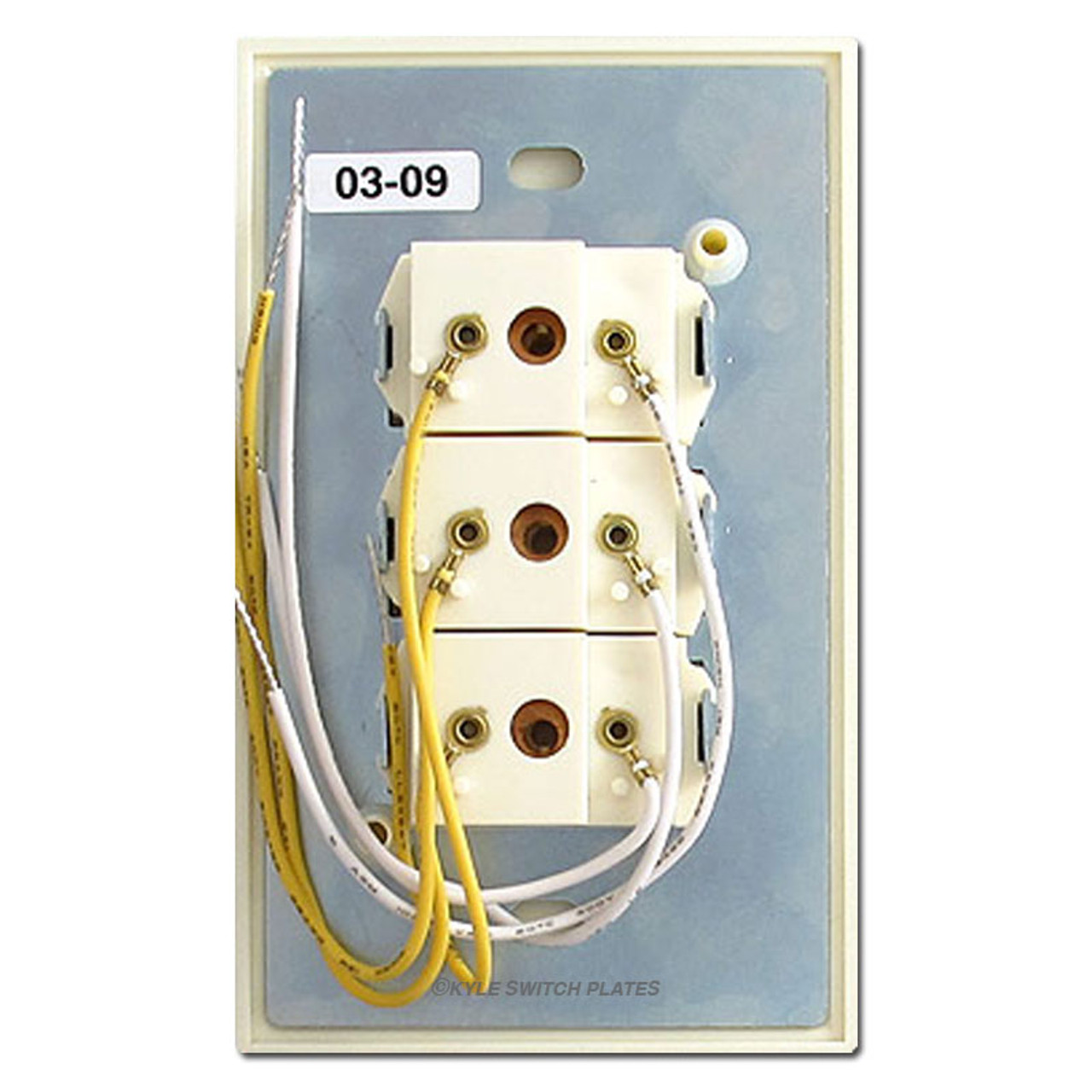 Low Voltage Touch Plate 5000 Light Switches 3 Button Almond