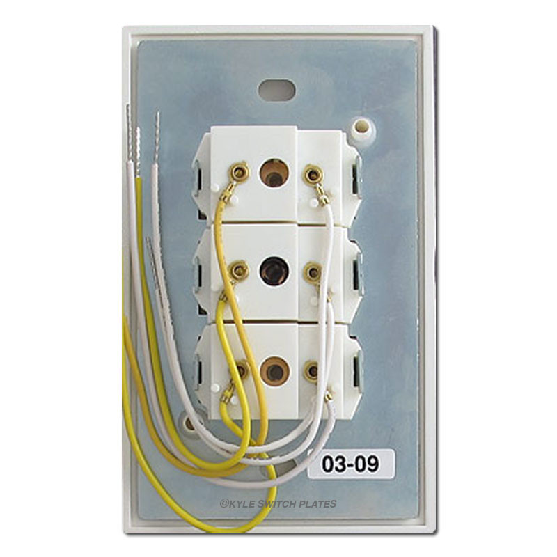 Low Voltage Touch Plate 5000 3 Switch Station & Cover White