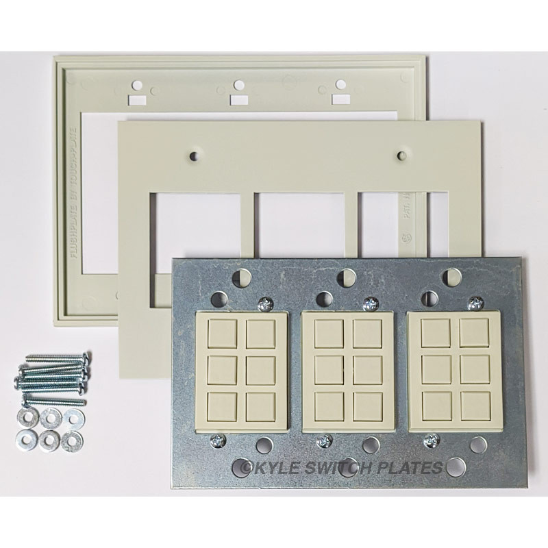 Touch-Plate Switch Station Classic 18 Button Low Voltage Almond