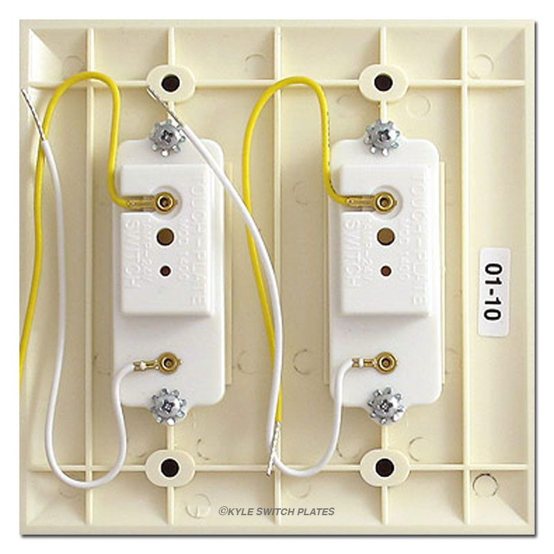 Touchplate Genesis Series Switches Low Voltage Two Button Ivory