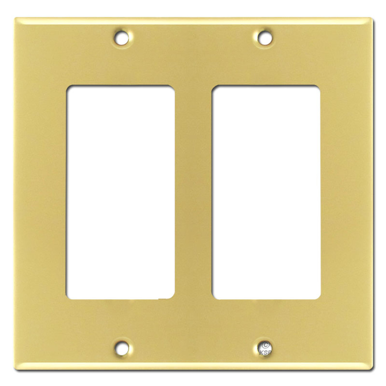 Two Rocker Wall Switch Plate Polished Brass Kyle Switch Plates