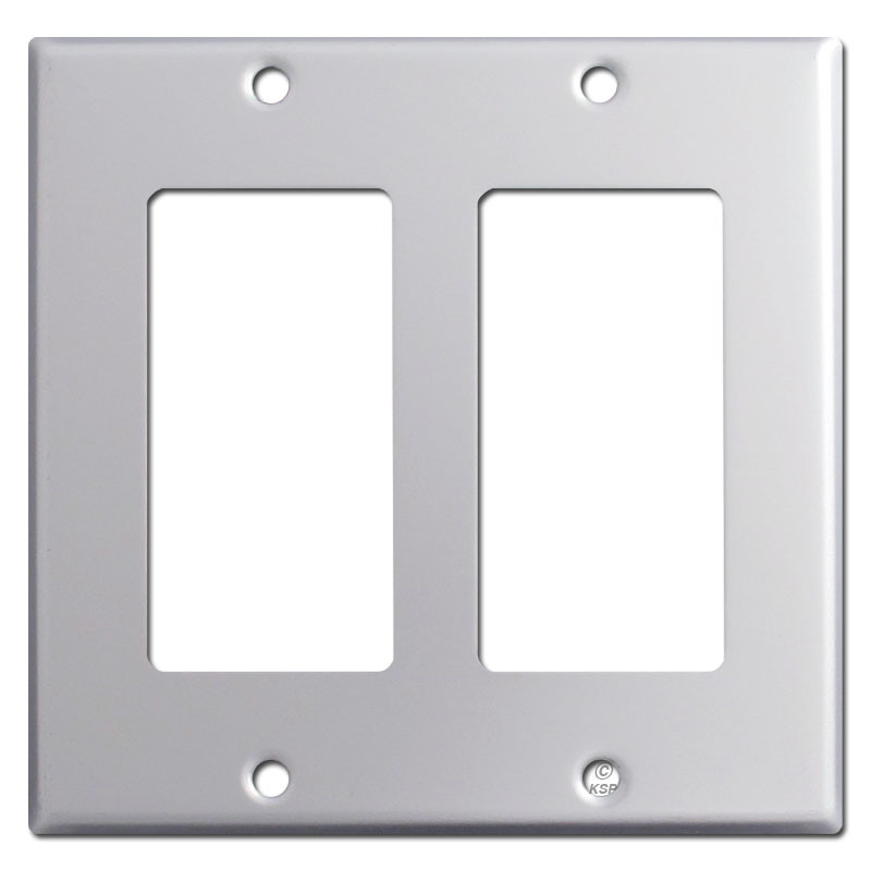 2 Decora Rocker Switch Plate - Brushed Aluminum
