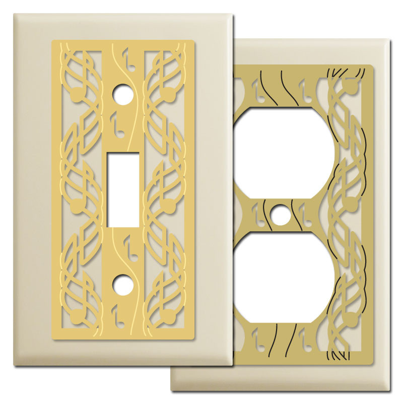 Music Themed Switch Plates in Ivory - Kyle Design