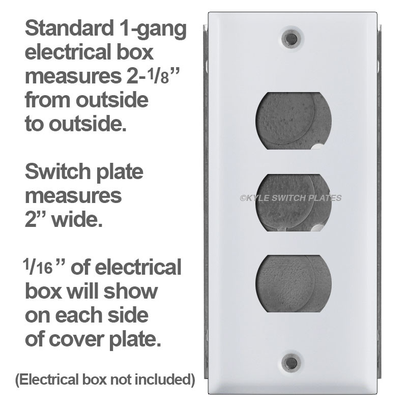 2'' Narrow Despard Switch Plates for Three Stacked Devices