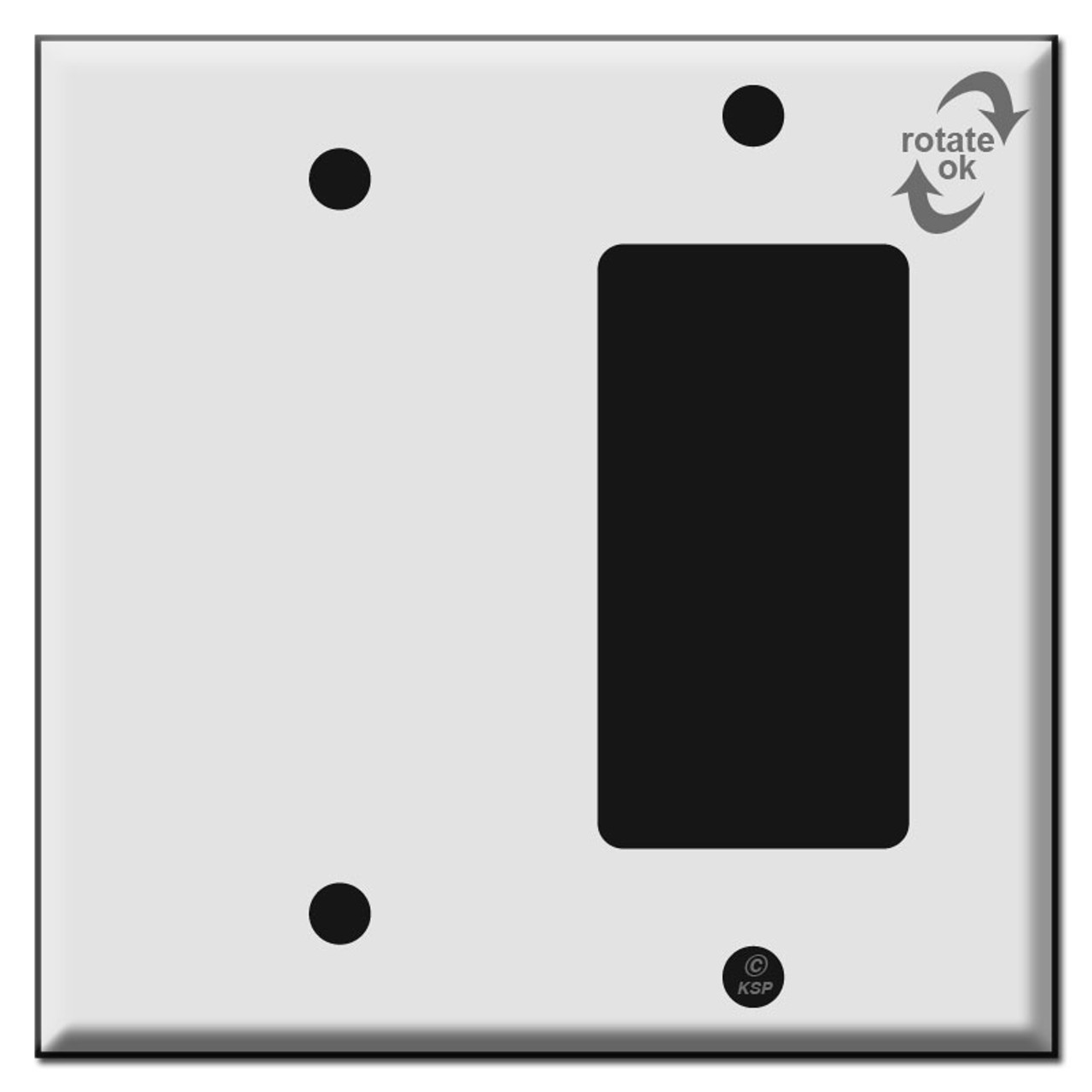 1 Decora Rocker And 1 Blank Combo Wall Switch Plates