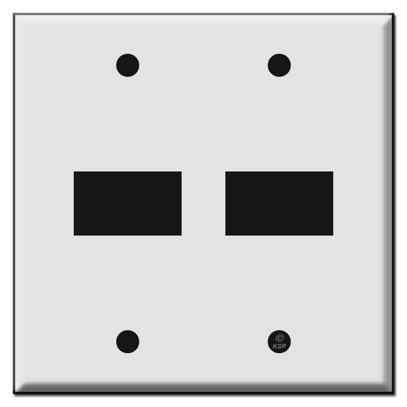New Style Double Gang Low Voltage Wall Switch Plates for 2 GE Switches