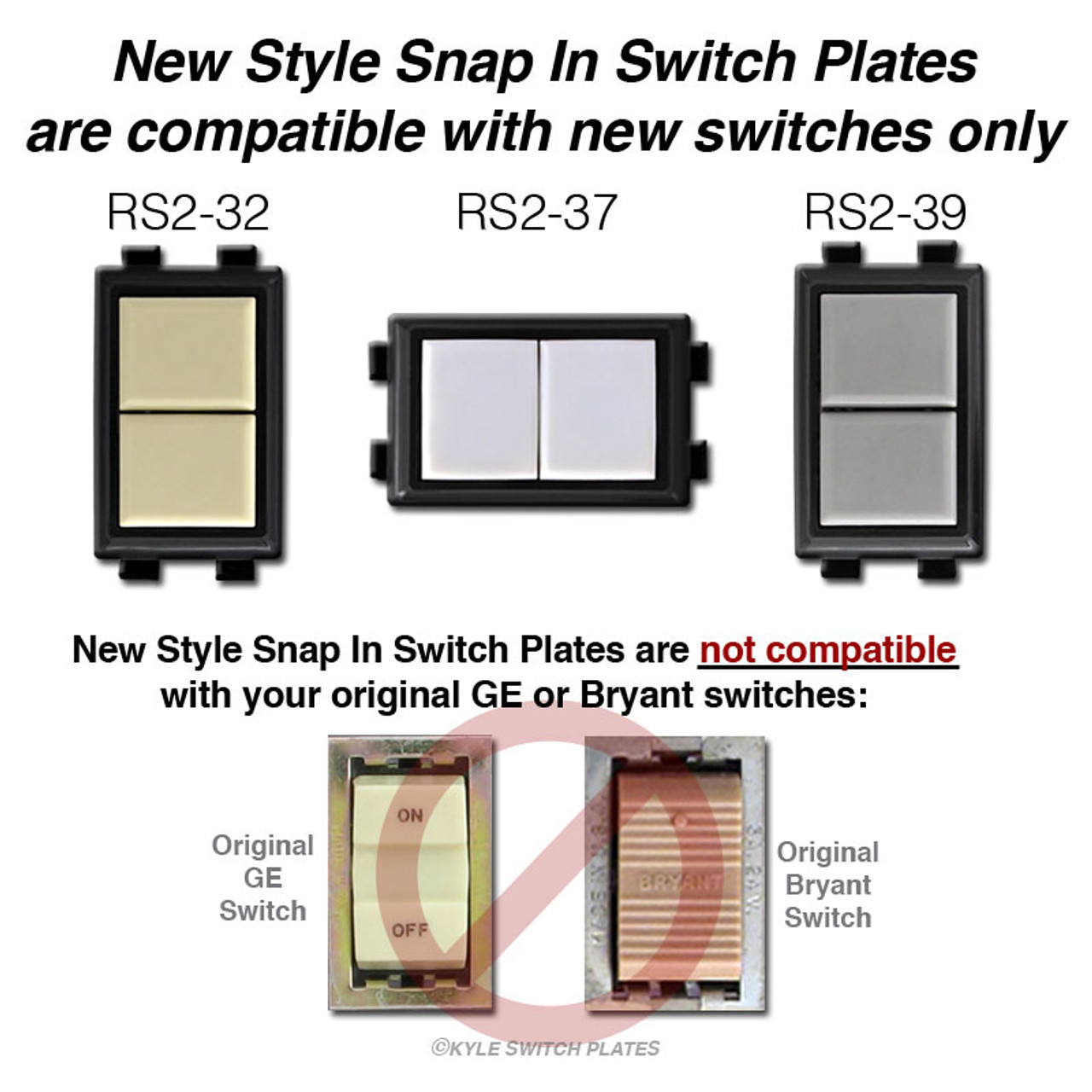 New Style Double Gang Low Voltage Wall Switch Plates For 2 Ge Switches