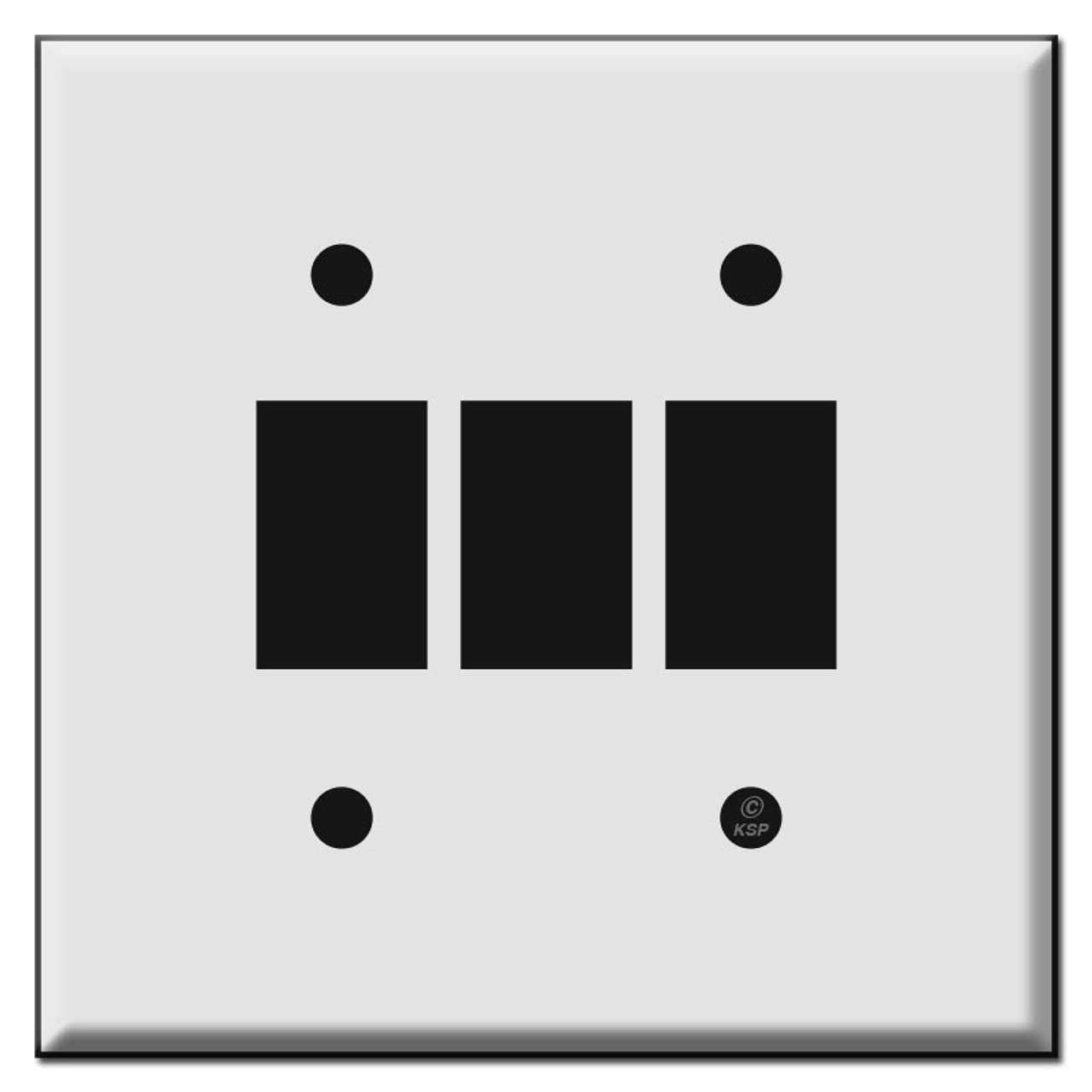 Low Voltage Bracket Mount Wall Switch Plates For Three Ge Switches