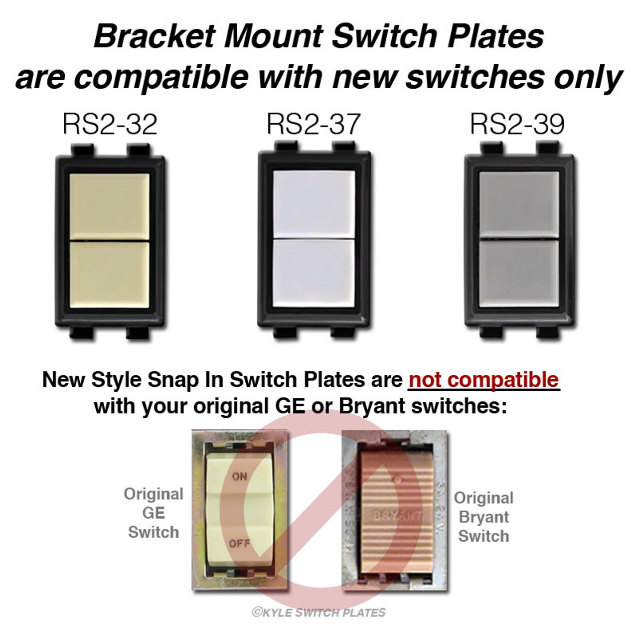 Low Voltage Bracket Mount Wall Switch Plates For Three Ge Switches